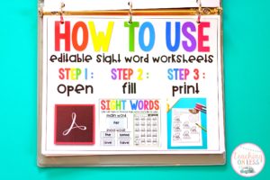 Editable Sight Word Worksheets · Kayse Morris