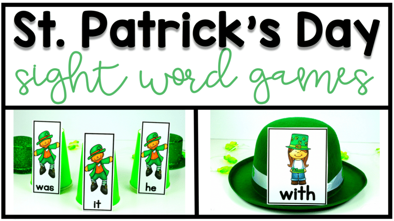 Printable Sight Word Games for St. Patrick's Day | Teaching On Less