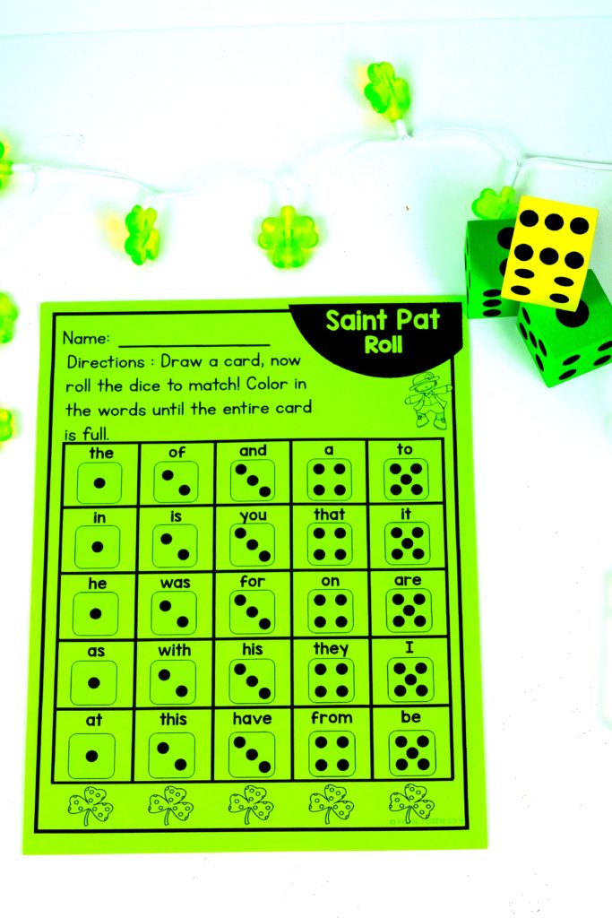 Printable Sight Word Games for St. Patrick's Day | Teaching On Less